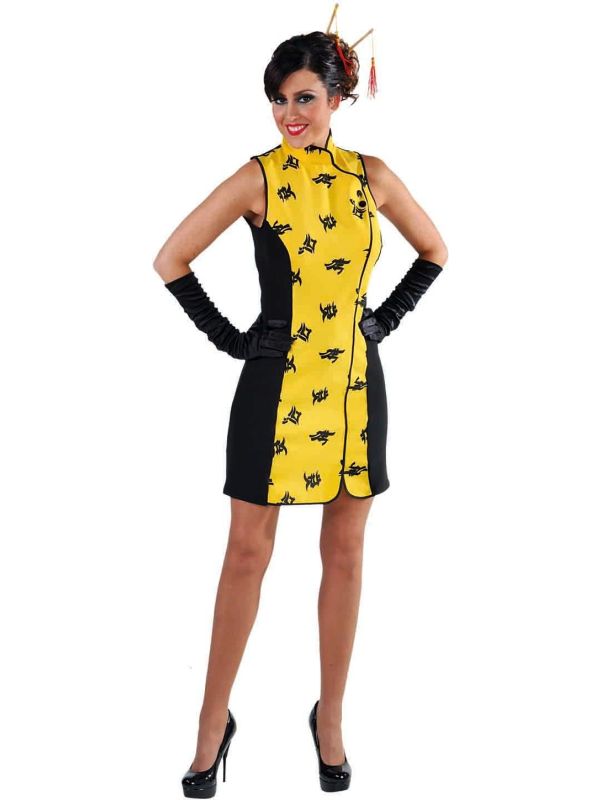 Gele Chinese jurk dames | Carnavalskleding.nl