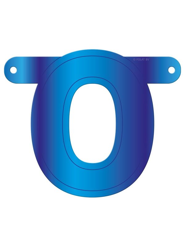 Letter O banner blauw