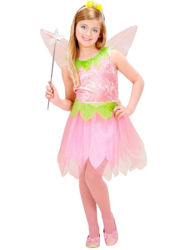 Pixie Roze Bloem Elf Kinderen Kostuum | Carnavalskleding.nl