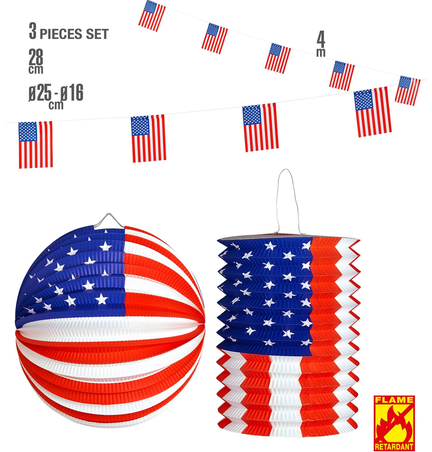 Amerikaanse fuif decoratie set