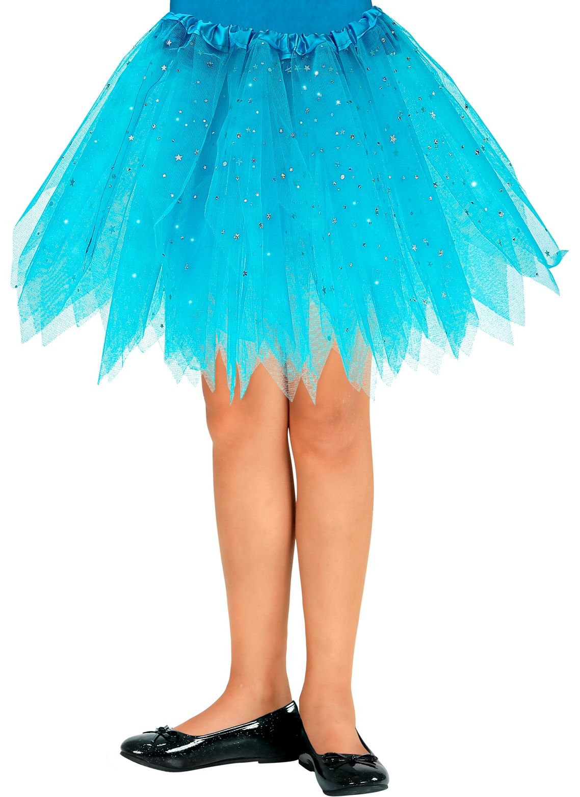 Azuur blauwe sparkling stars tutu kind