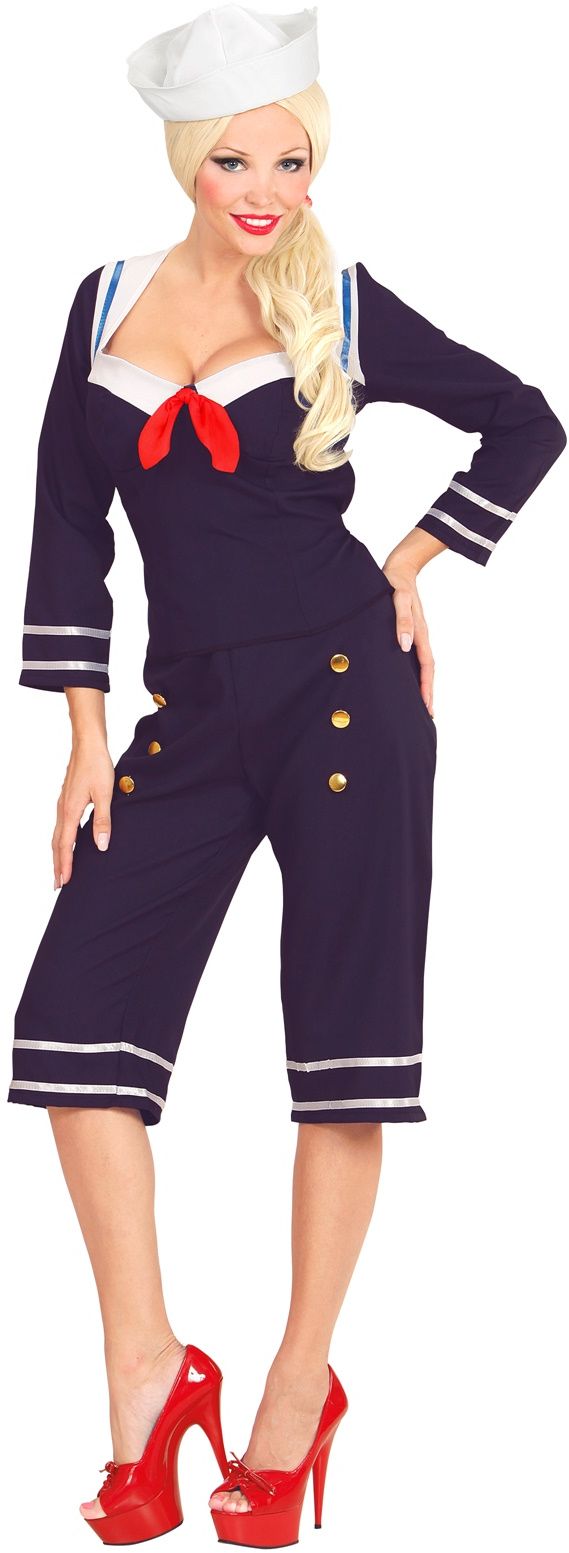 Blauw matrozen pakje dames | Carnavalskleding.nl
