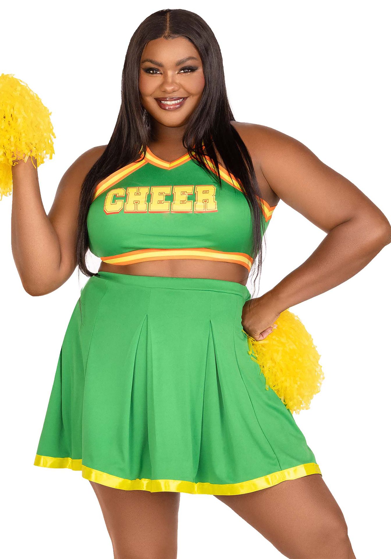 Cheer Groene Cheerleader Jurkje Plus Size