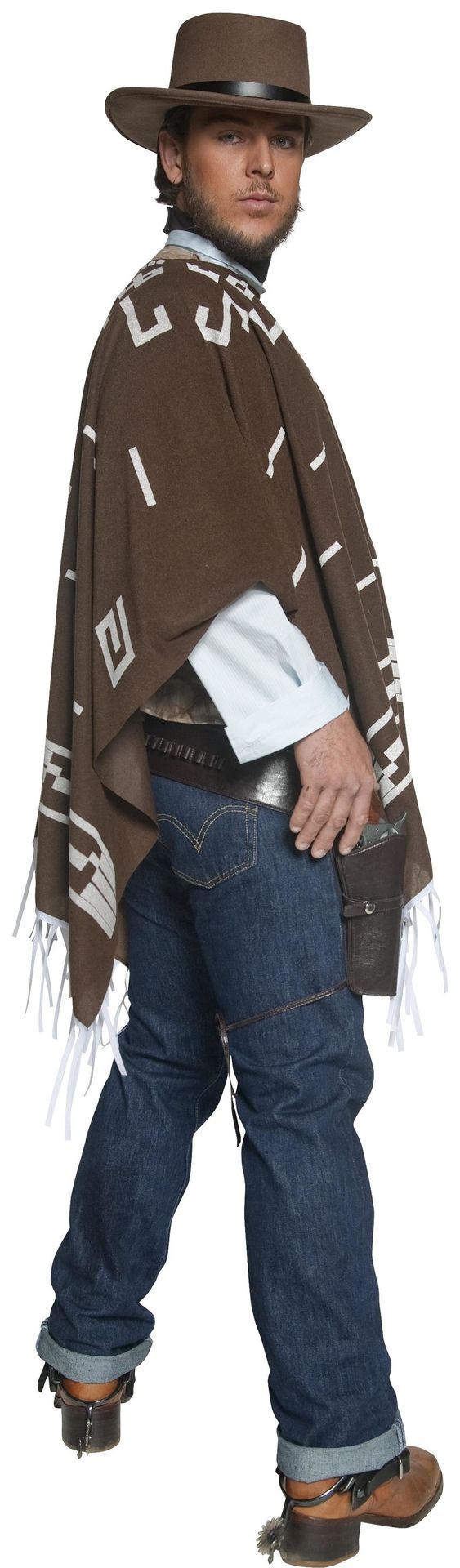 Cowboy poncho mannen | Carnavalskleding.nl