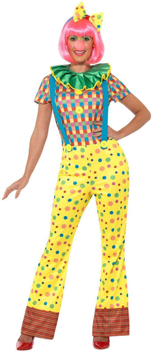 Dames clown kostuum multicolor | Carnavalskleding.nl
