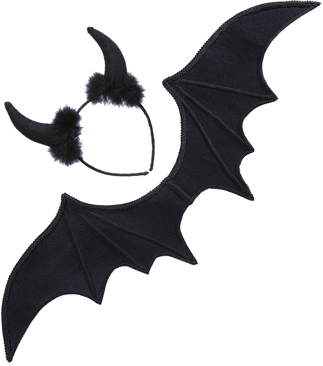Duivel vleugels met oren | Carnavalskleding.nl