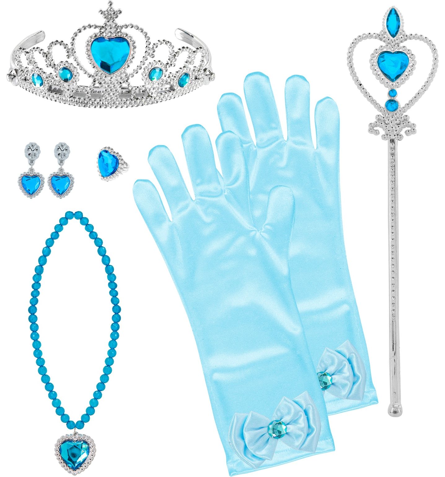 Elza Blauwe Prinses Accessoire Setje