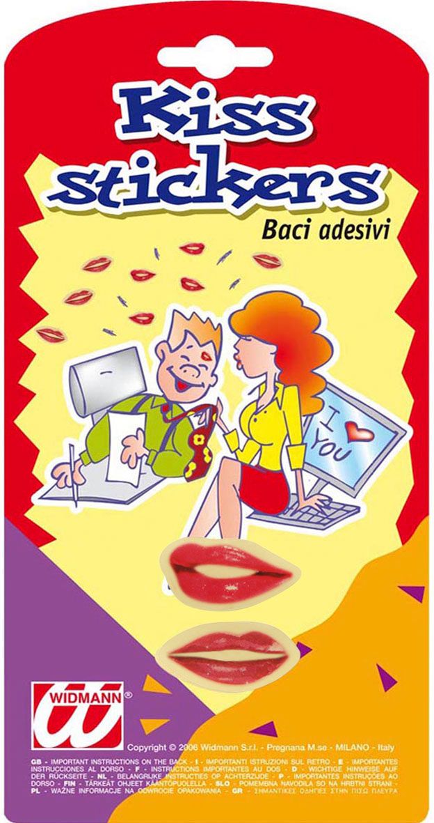 Fop kus stickers | Carnavalskleding.nl