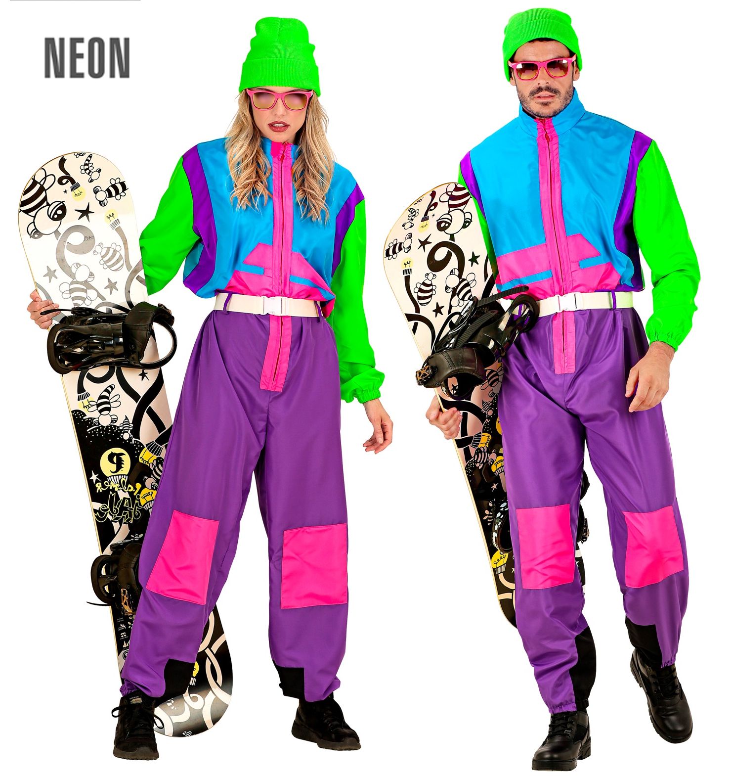 Foute neon snowboard ski pak