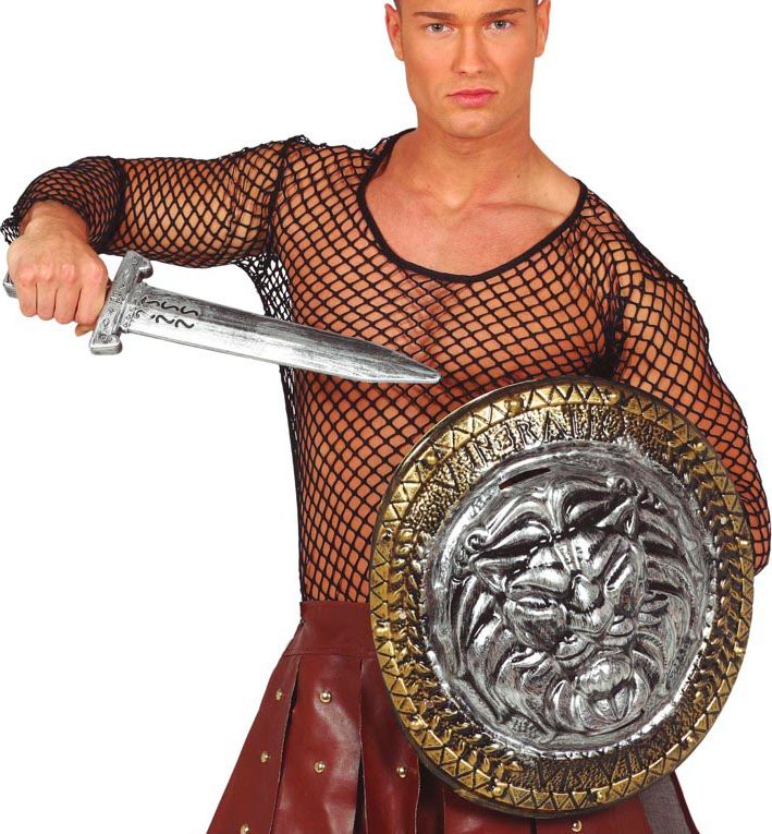 Gladiator schild met zwaard | Carnavalskleding.nl