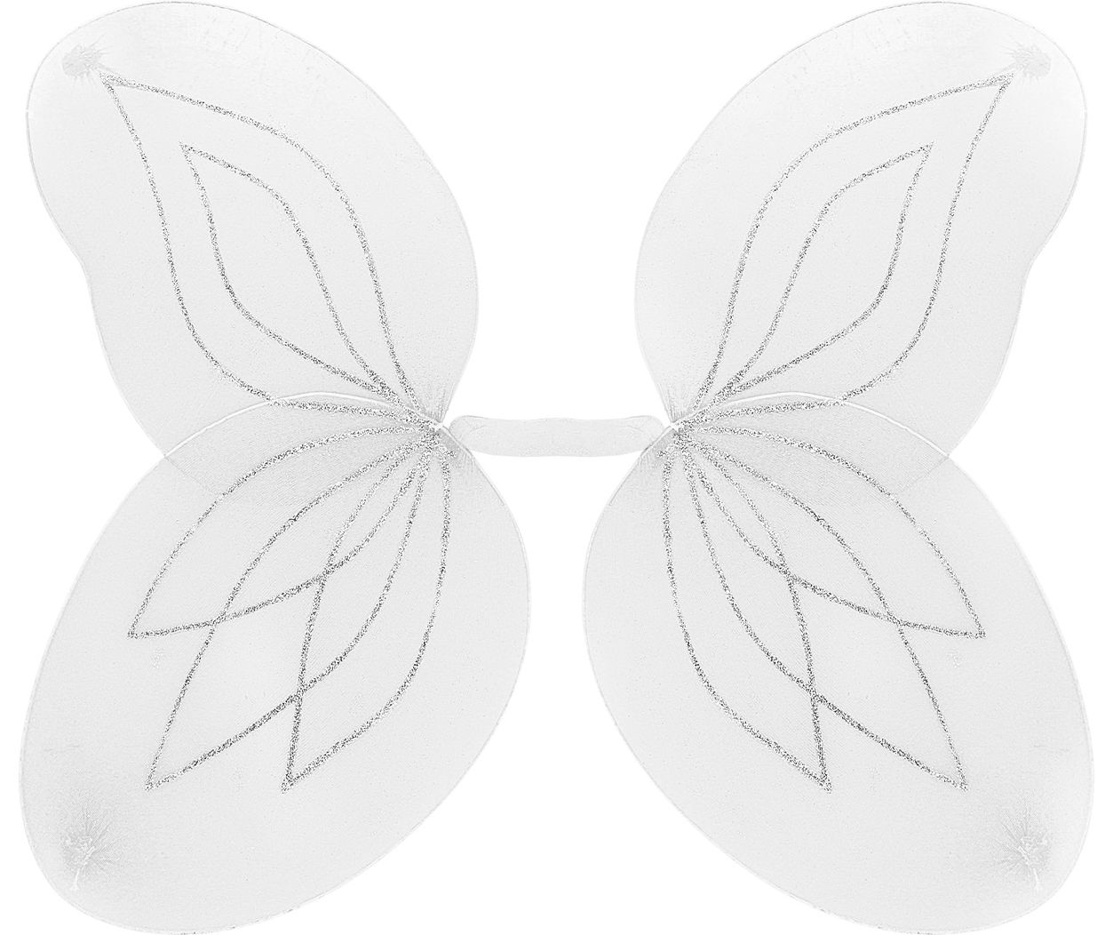 Glitter vleugels wit kind