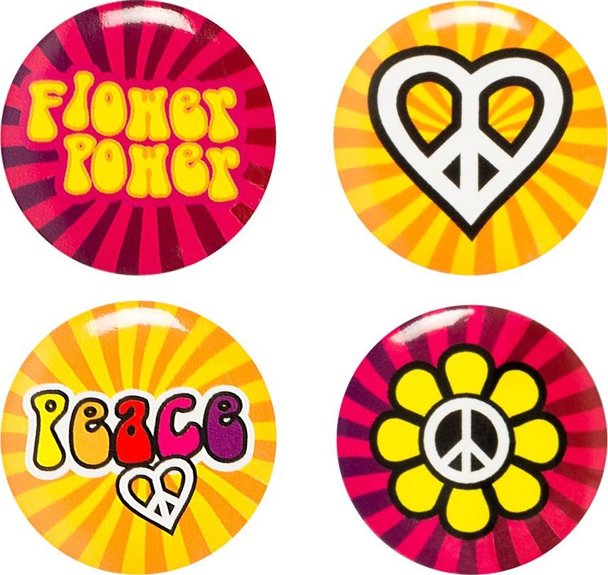 Hippie button set