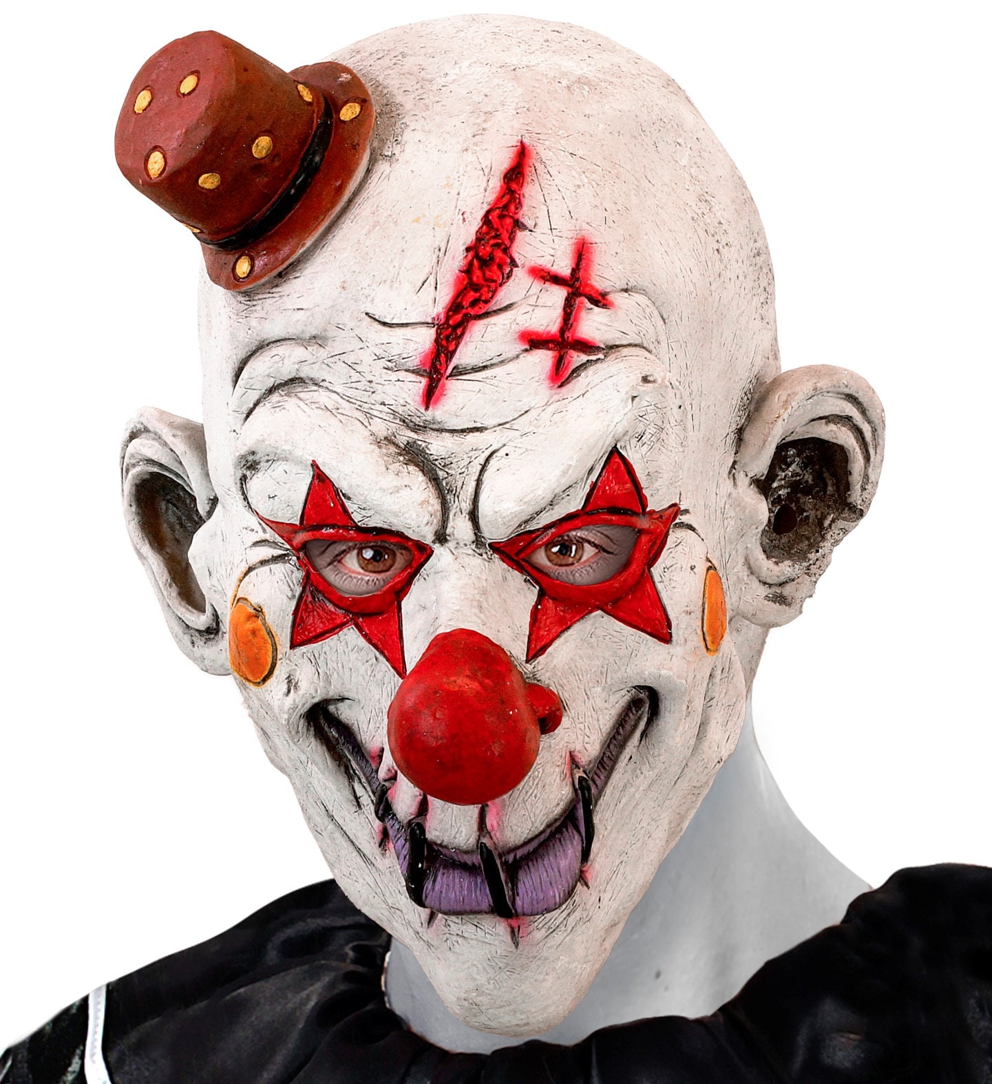 Horror Killer Clown Masker met Mini Hoed