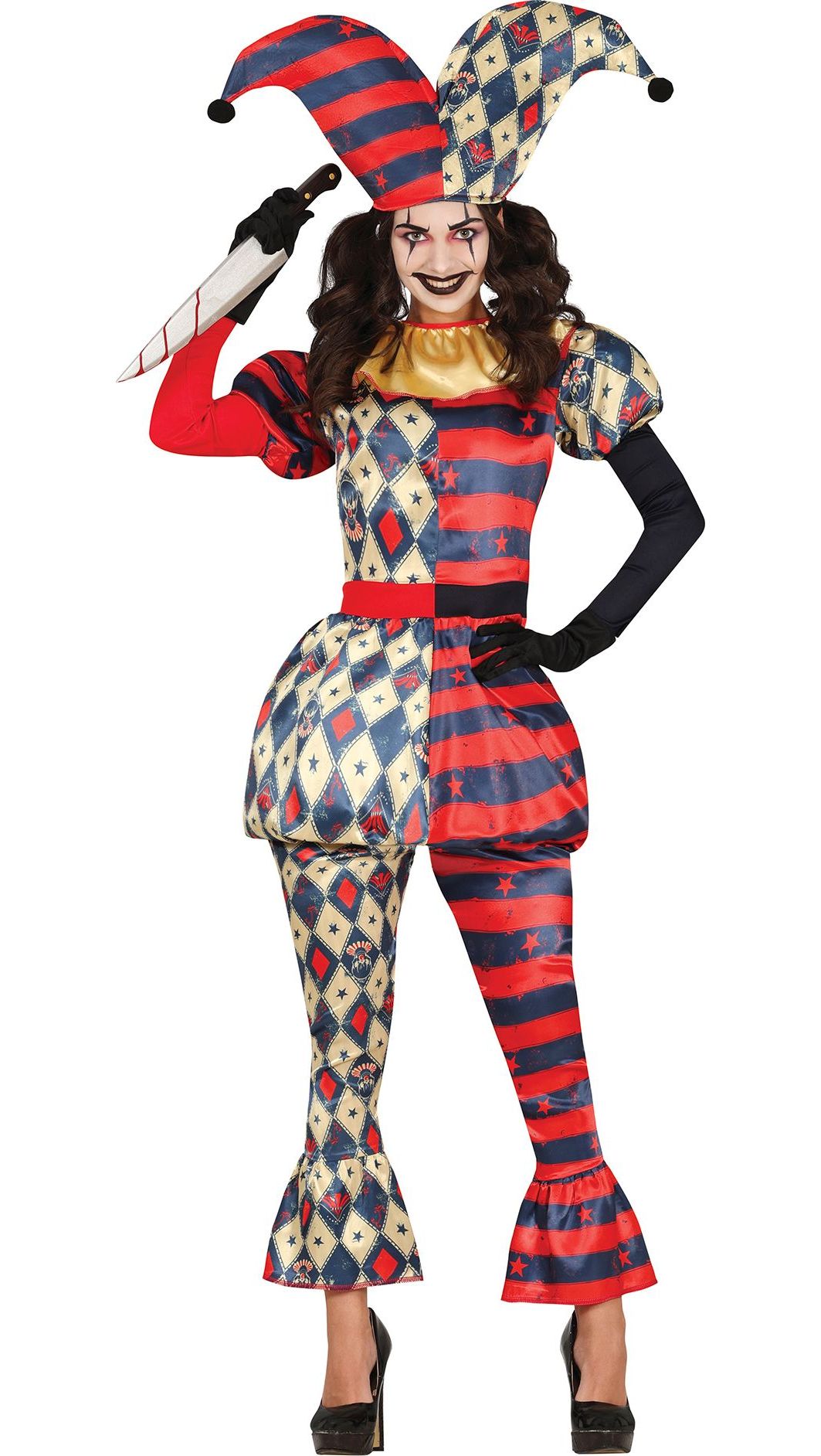 Joker Harlekijn kostuum dames