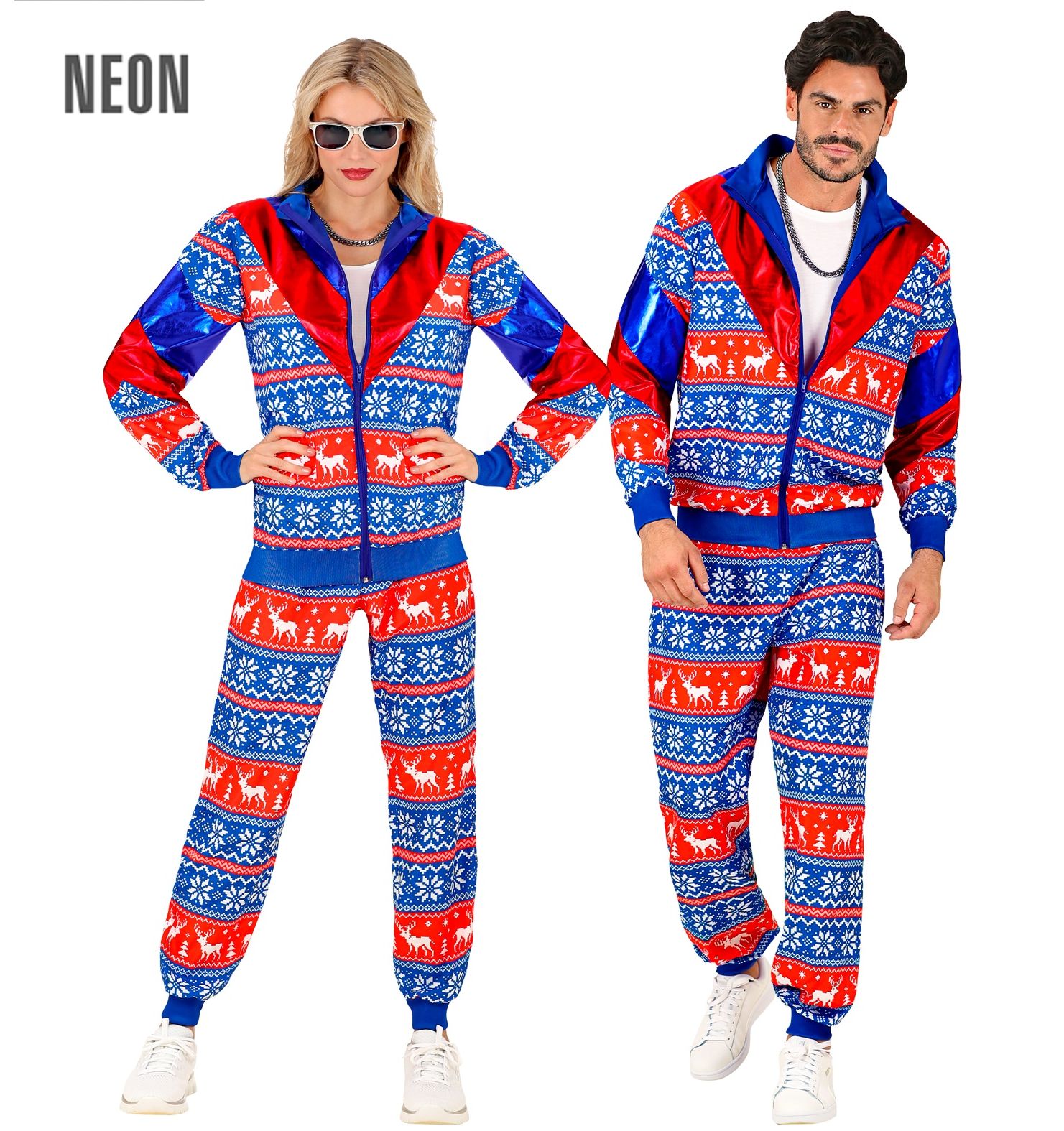 Kerstmis Fout Trainingspak Blauw Rood