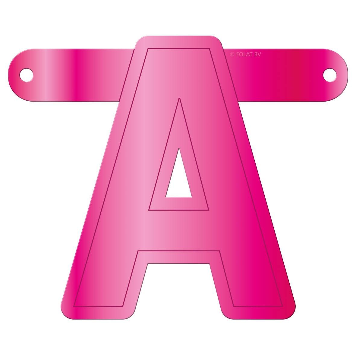 Letter A Banner Magenta