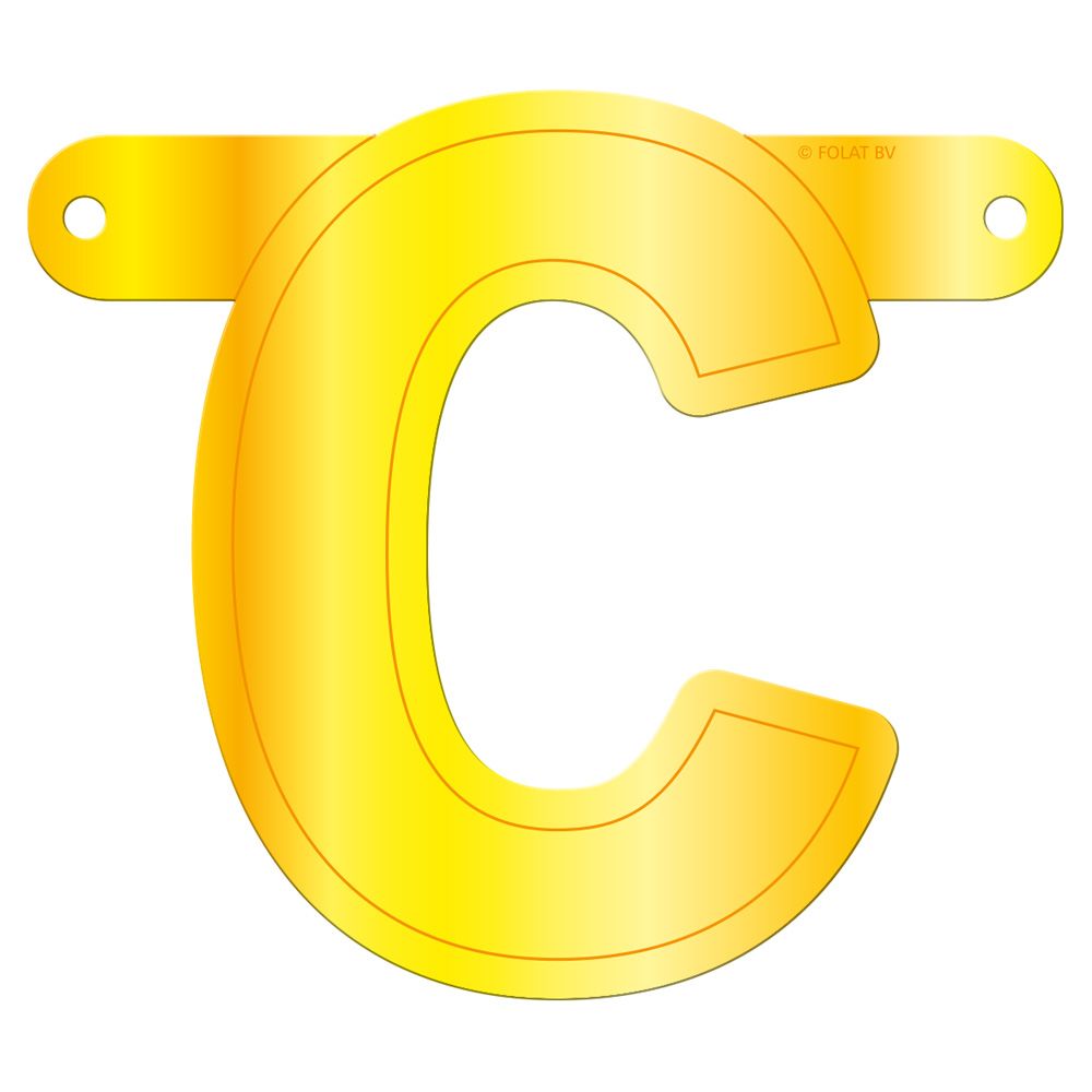 Letter C banner geel