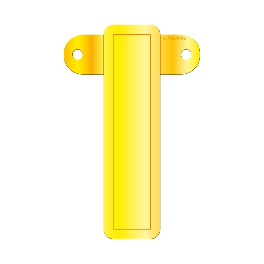 Letter I banner geel