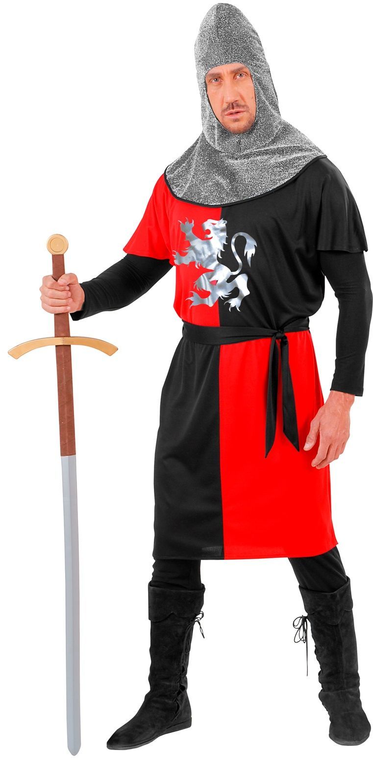 Middeleeuws Ridder Kostuum Rood Zwart