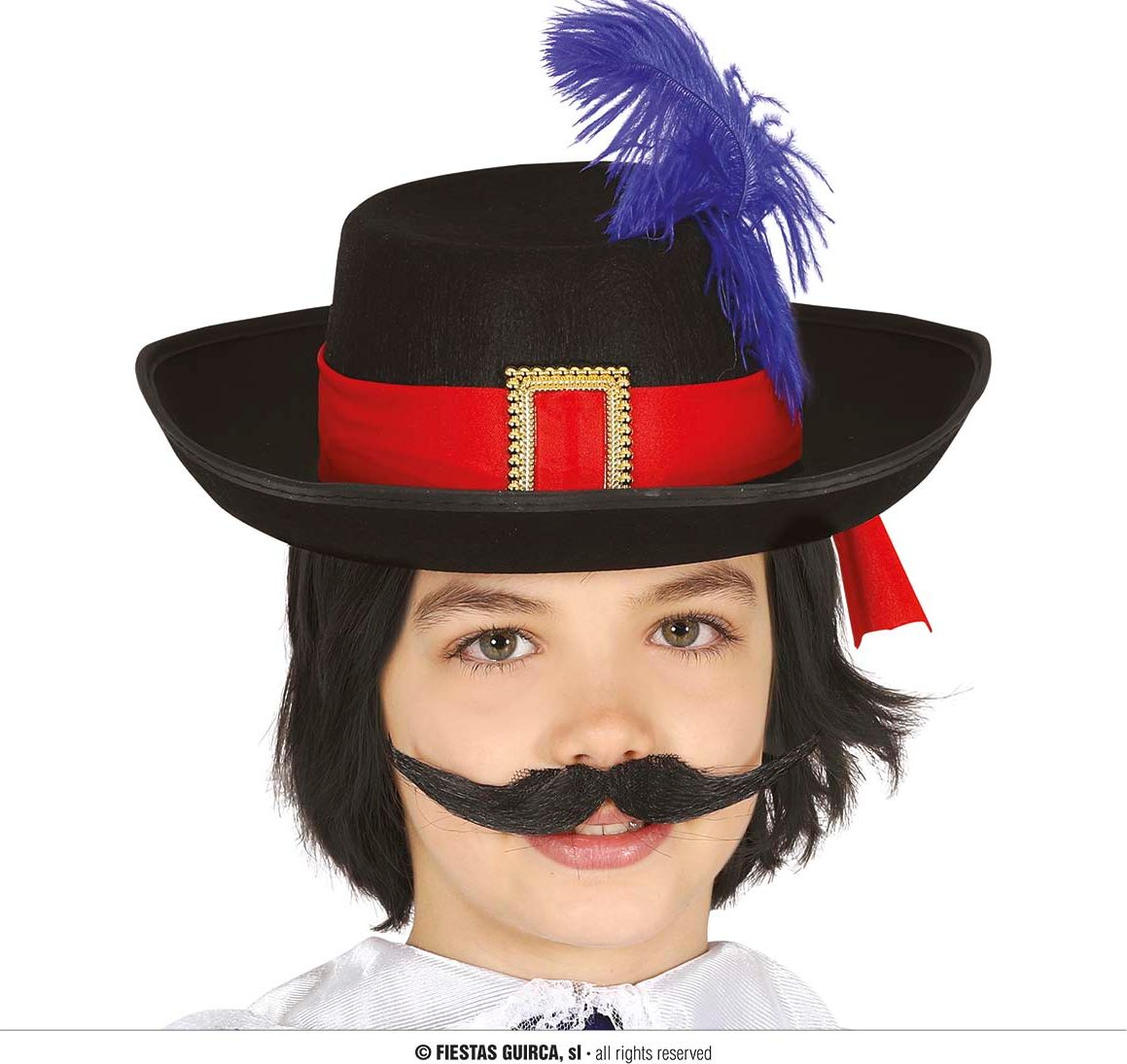 Musketier hoed met veer kind | Carnavalskleding.nl