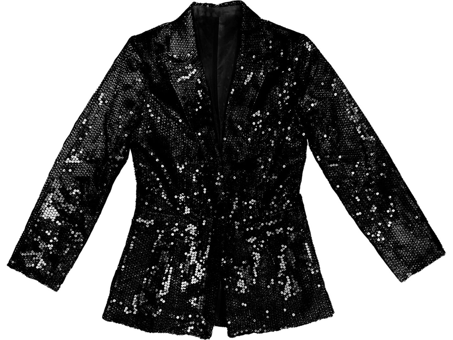 Pailletten colbert dames zwart