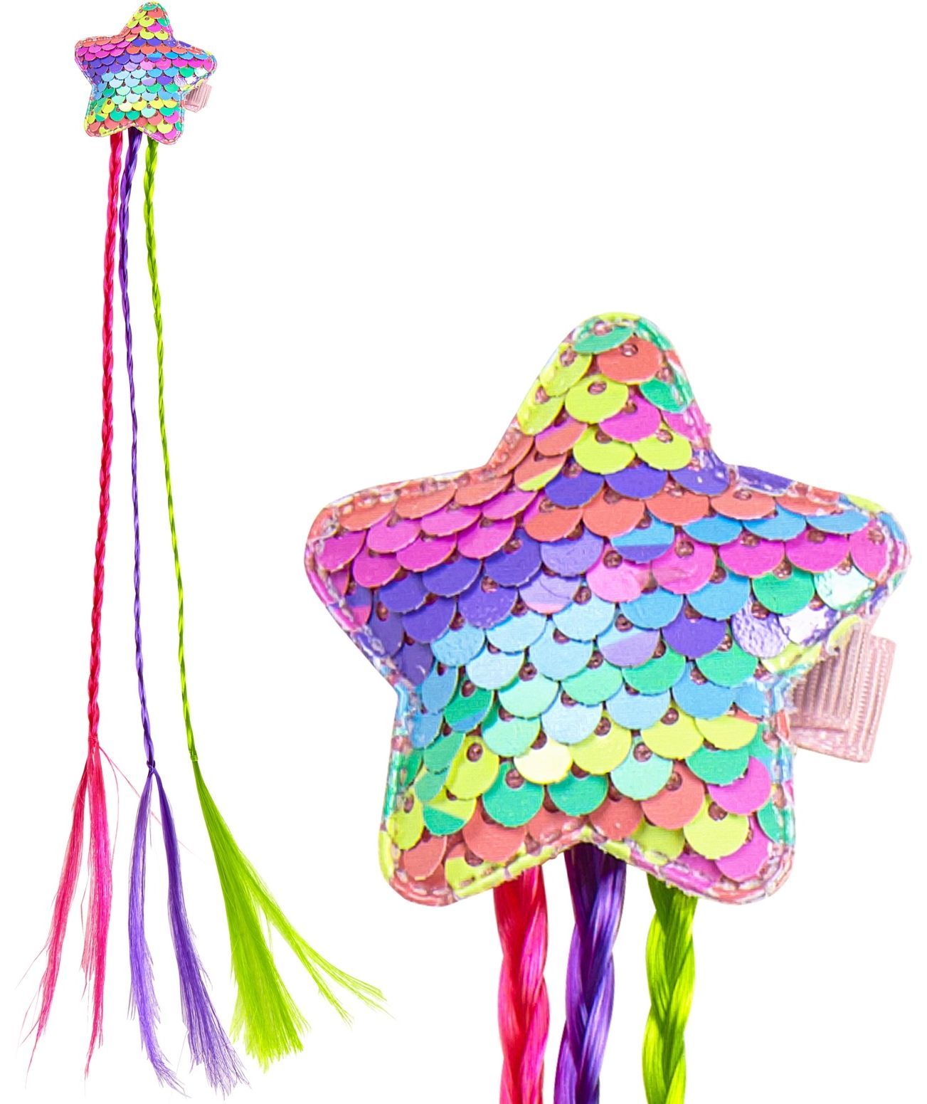 Pailletten ster hair extension kind