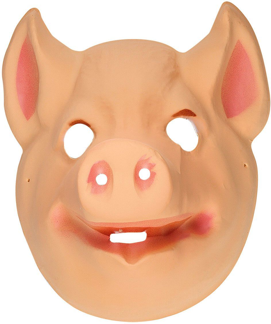 Plastic varken masker kind | Carnavalskleding.nl