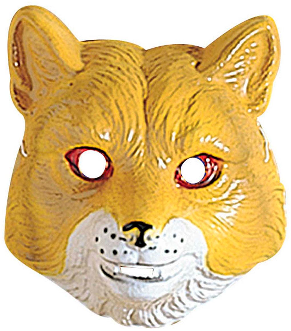 Plastic vos kinder masker | Carnavalskleding.nl
