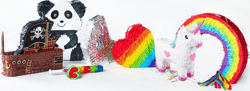 Regenboog piñata groot