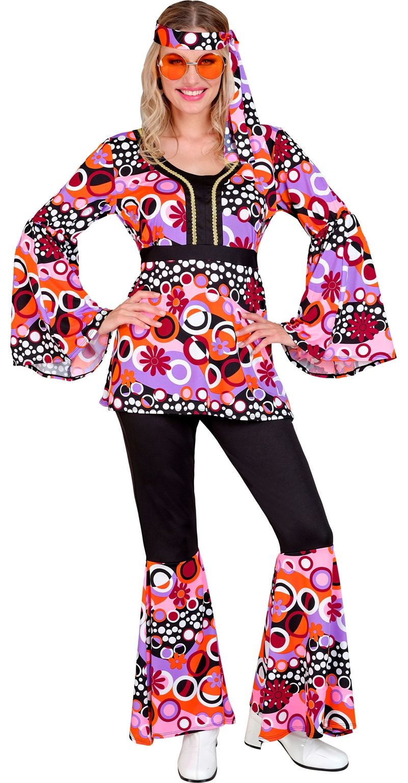 Retro roze 70s disco kostuum dames