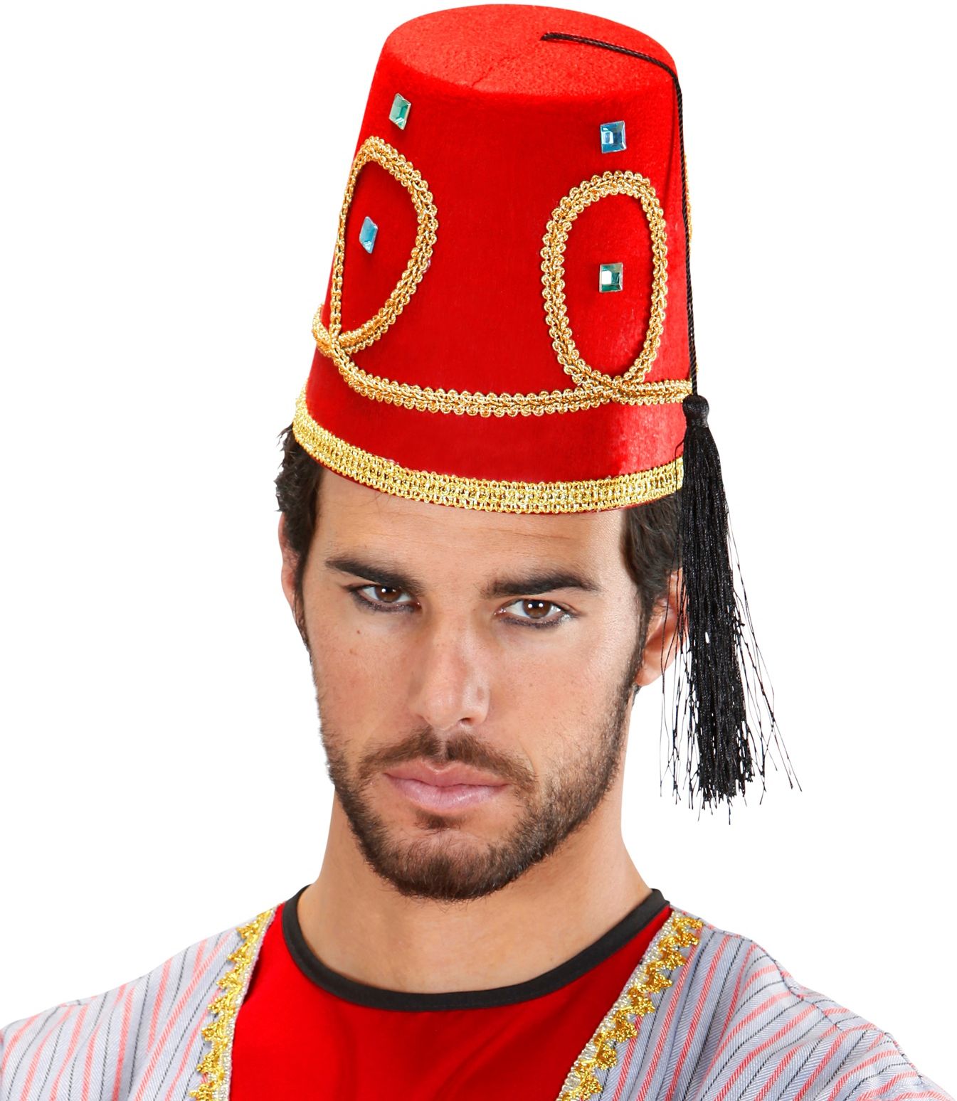 Rode aladdin fez hoed | Carnavalskleding.nl