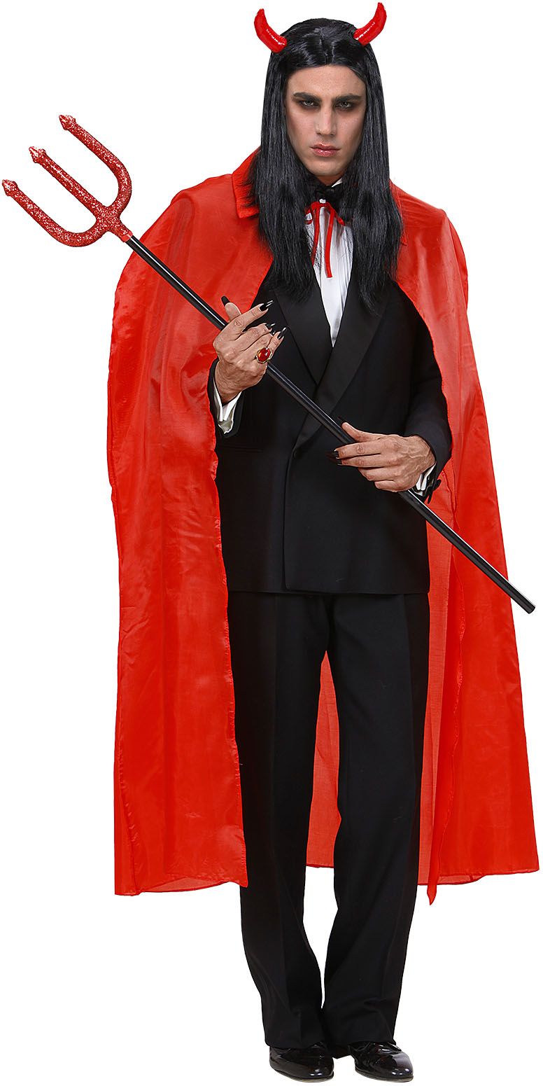 Rode cape met kraag | Carnavalskleding.nl