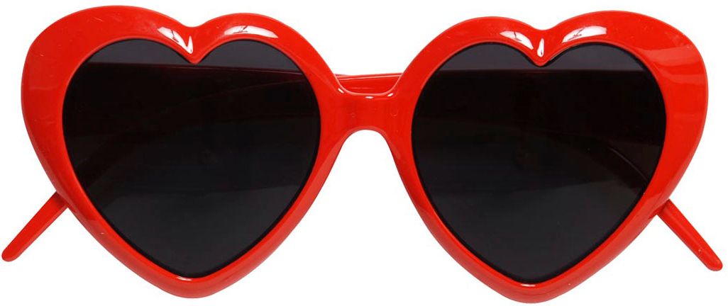 Rode hartjes bril | Carnavalskleding.nl