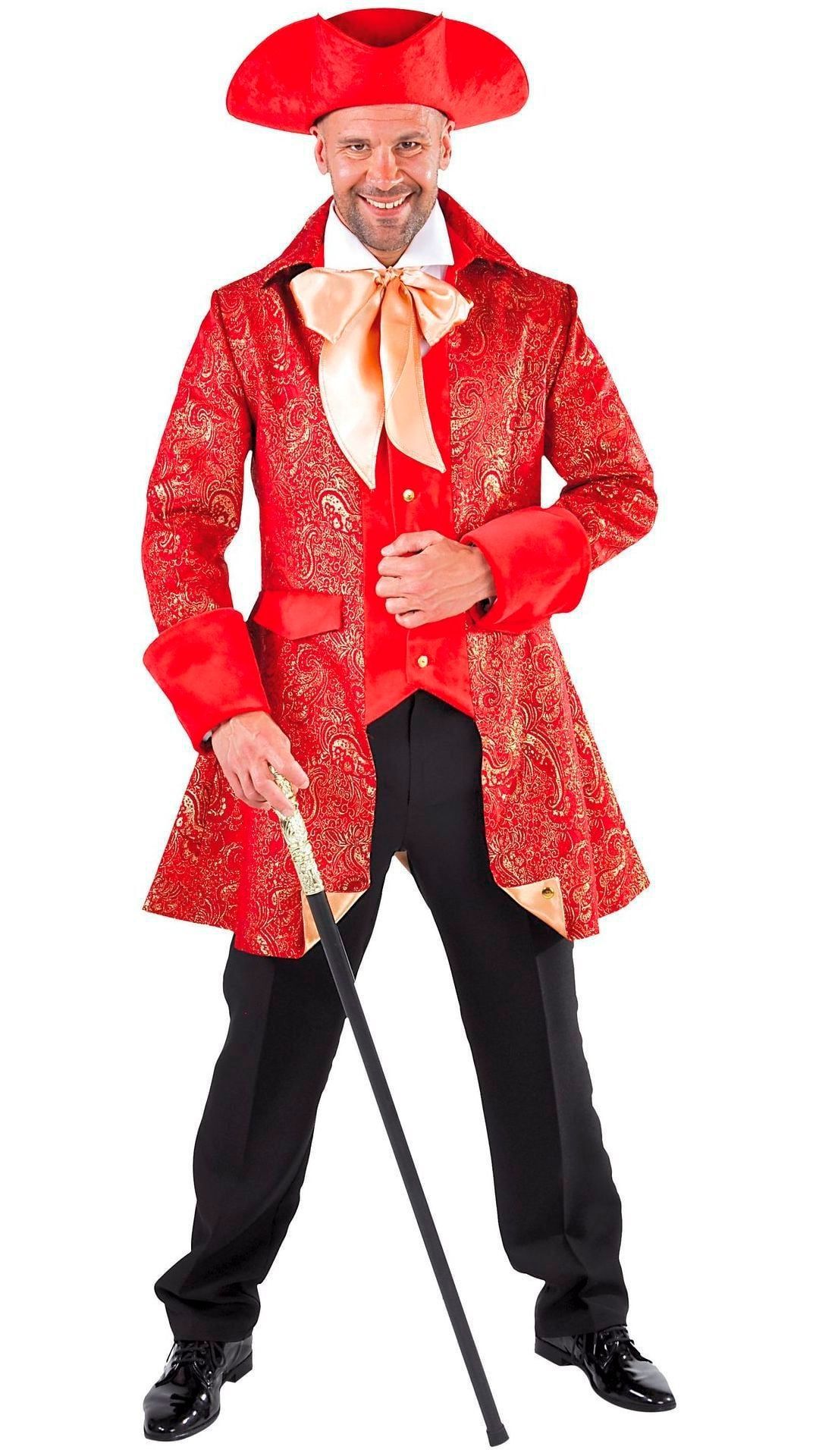 Rode jas Markies heren | Carnavalskleding.nl