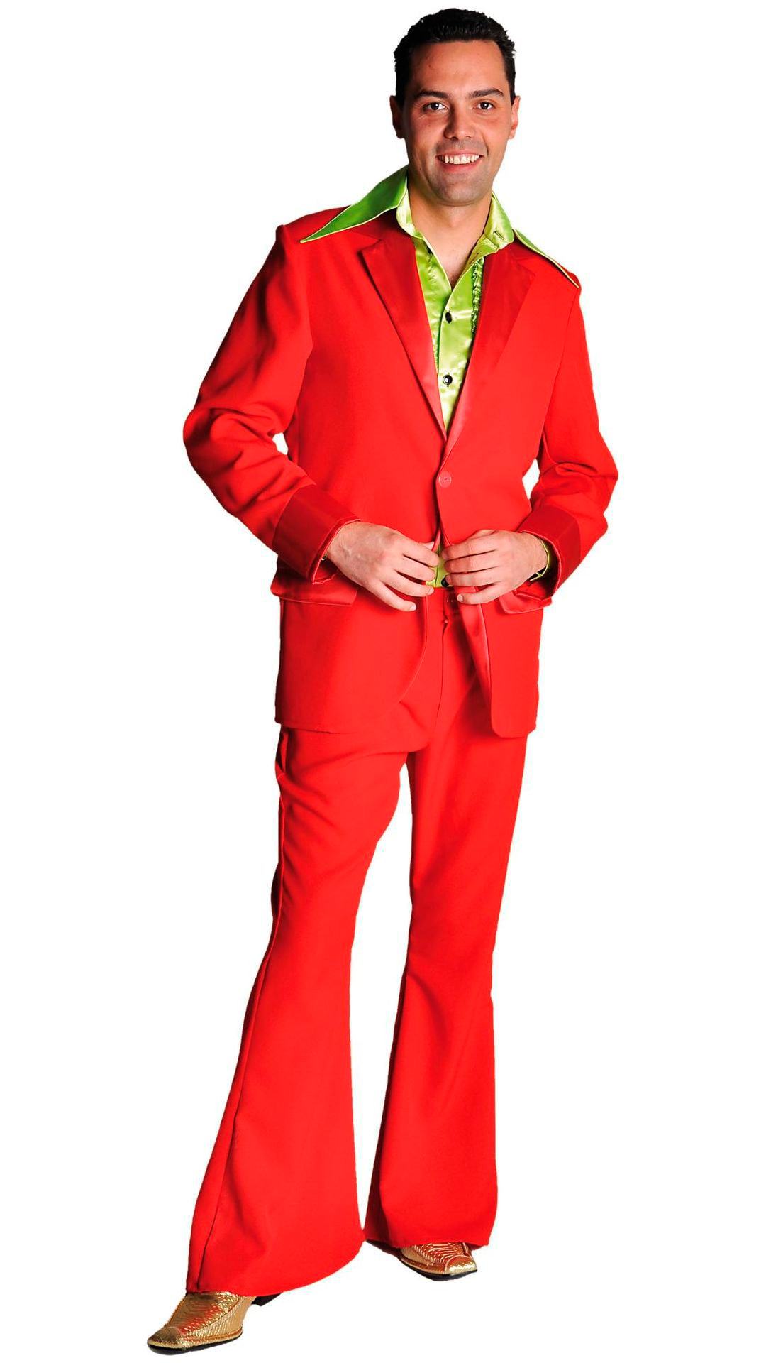Rood 70s pak | Carnavalskleding.nl