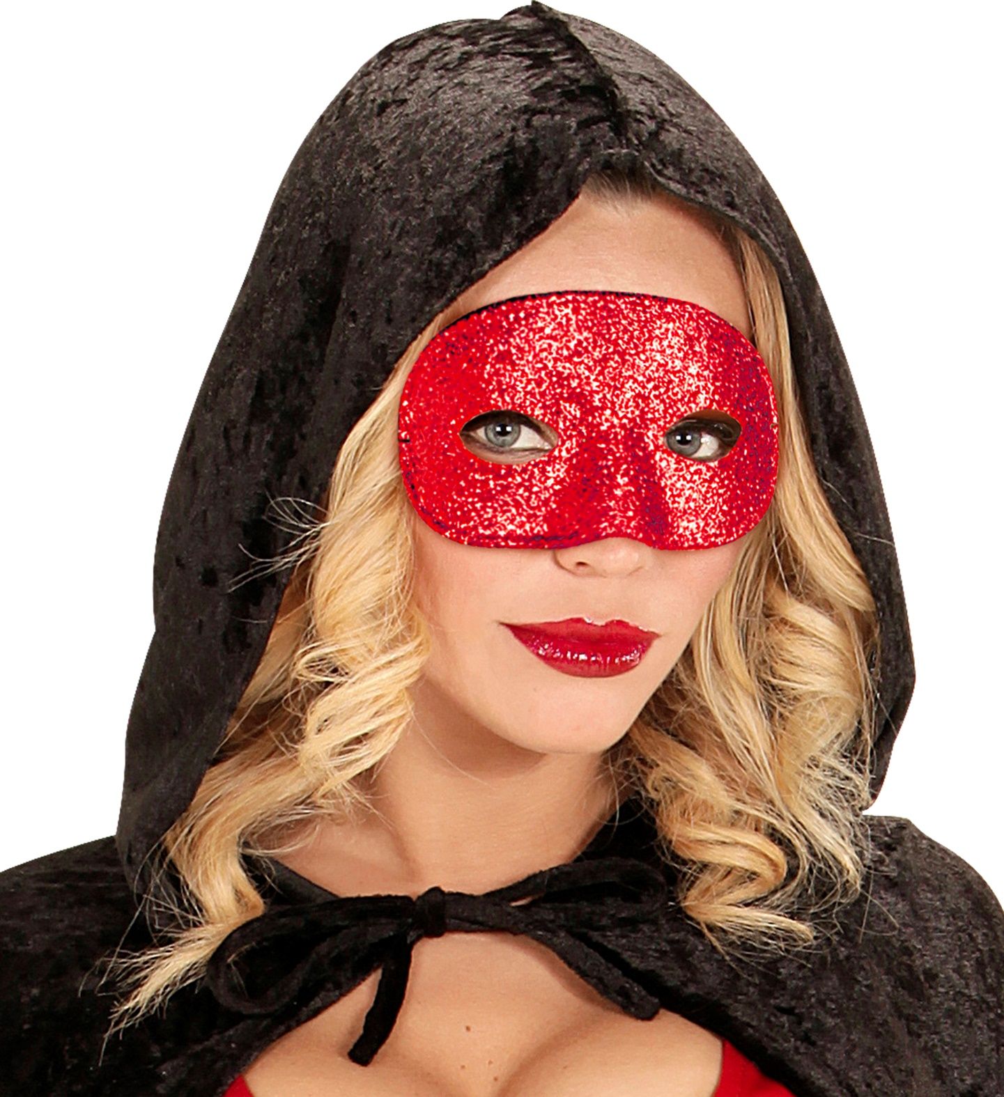 Rood maskerade masker | Carnavalskleding.nl