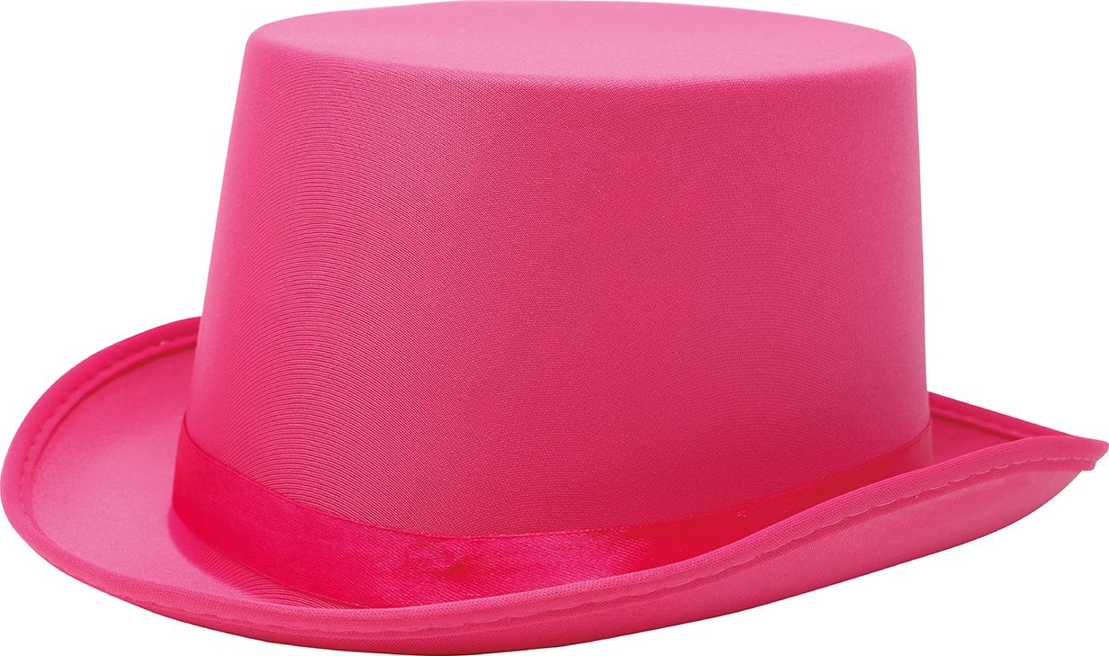 Roze hoge hoed luxe | Carnavalskleding.nl