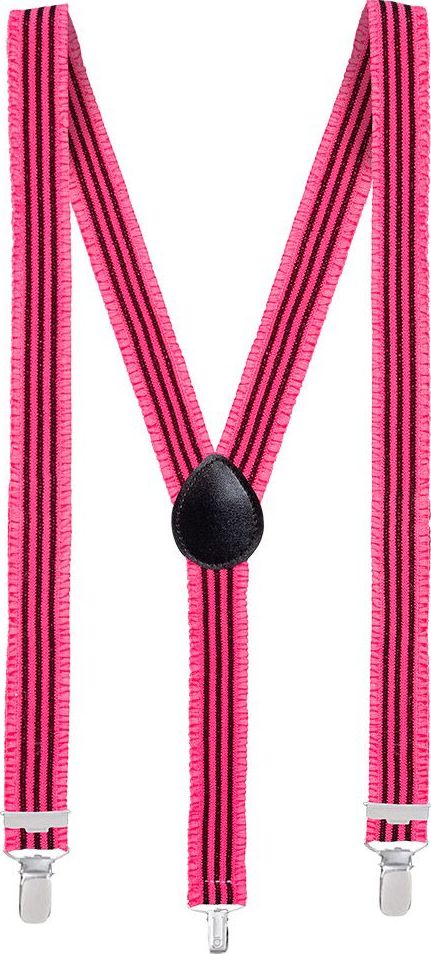 Roze neon bretels volwassenen