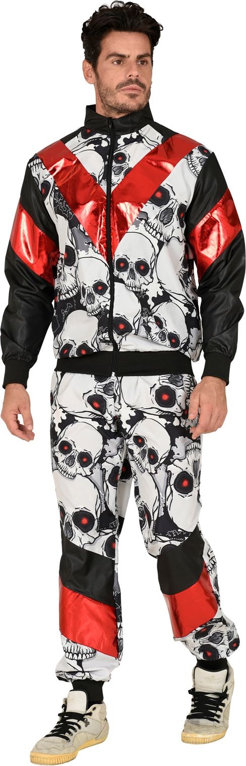 Skull Foute Trainingspak Zwart Rood