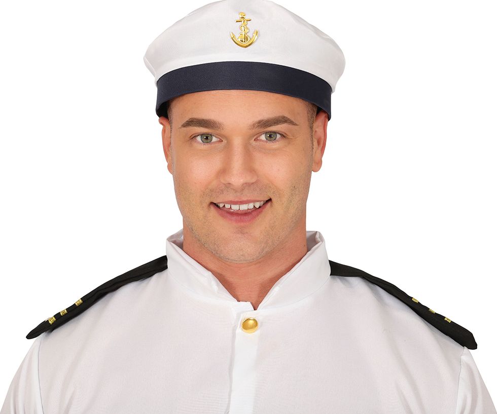 Witte matroos marine pet | Carnavalskleding.nl