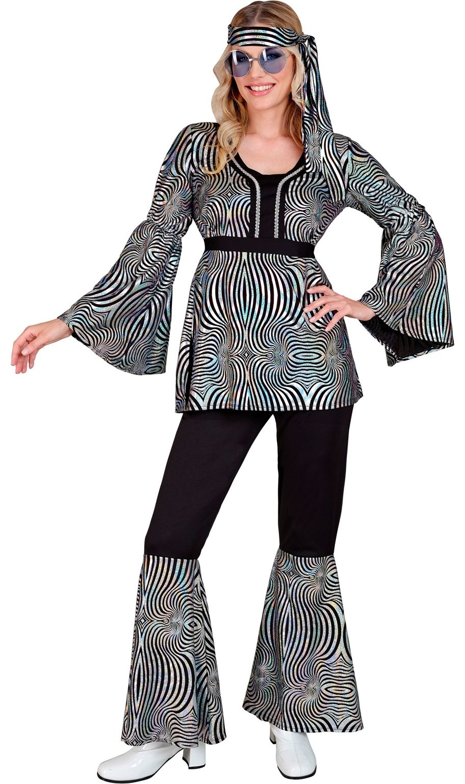 Zilveren 70's Disco Kostuum Dames