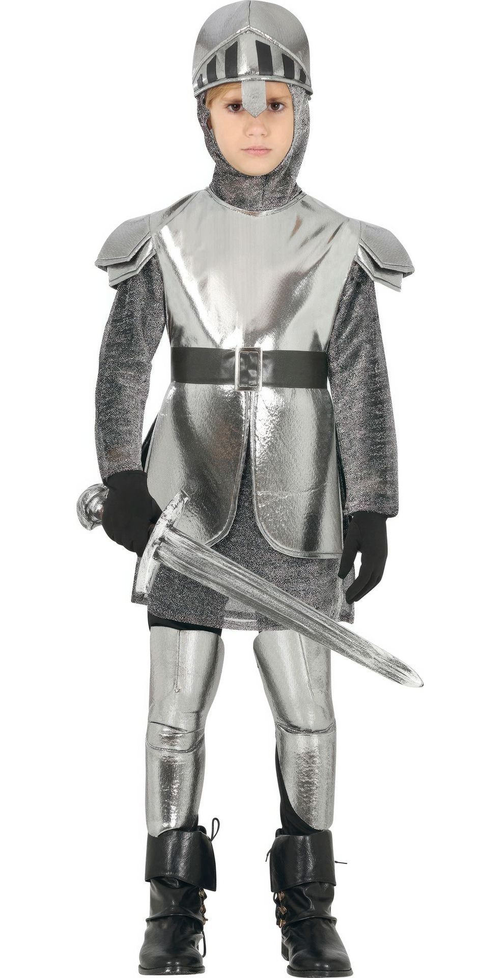 Zilveren ridder kostuum kind | Carnavalskleding.nl