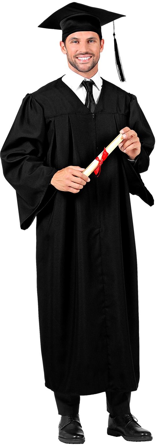 Zwarte graduate toga unisex