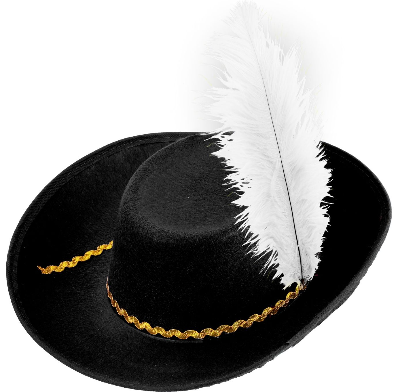 Zwarte musketier hoed kind