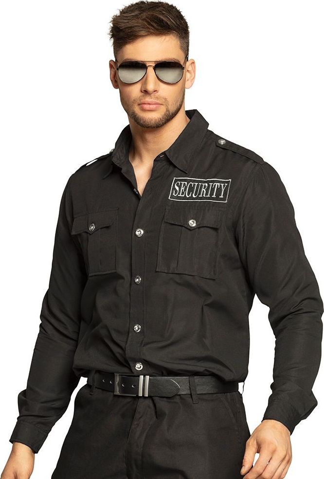 Zwarte security blouse heren